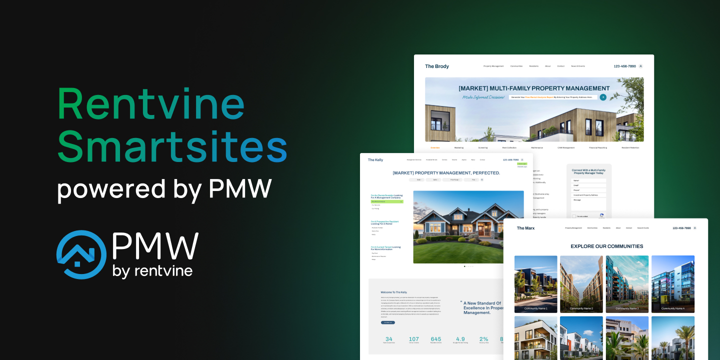 Rentvine Smartsites, powered by PMW, brings your property management ...